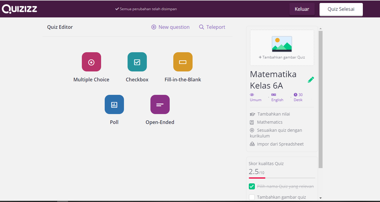 Kuis Interaktif dengan Quizizz (Tutorial Guru) – BPMP Riau