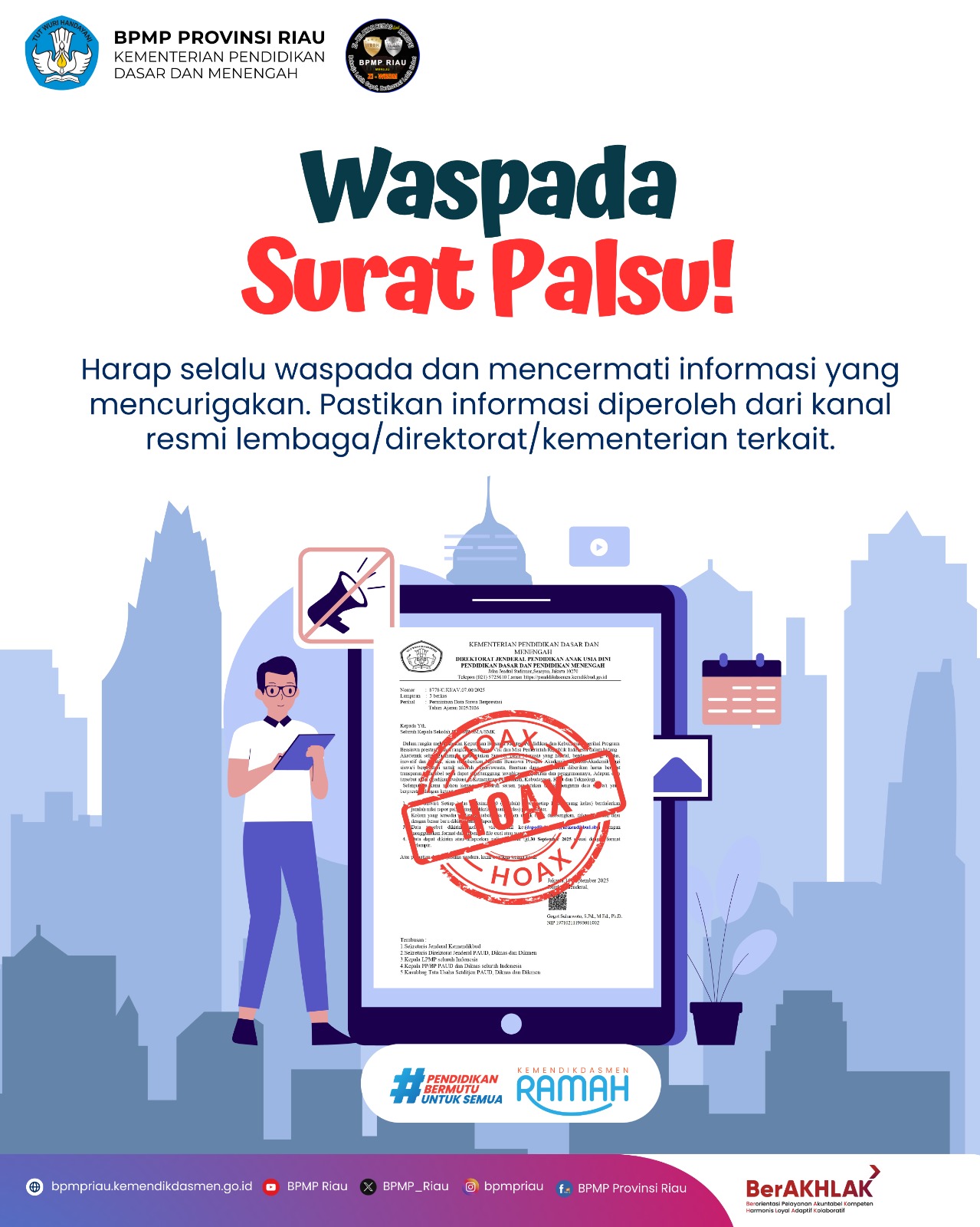WASPADA SURAT PALSU – BPMP Riau